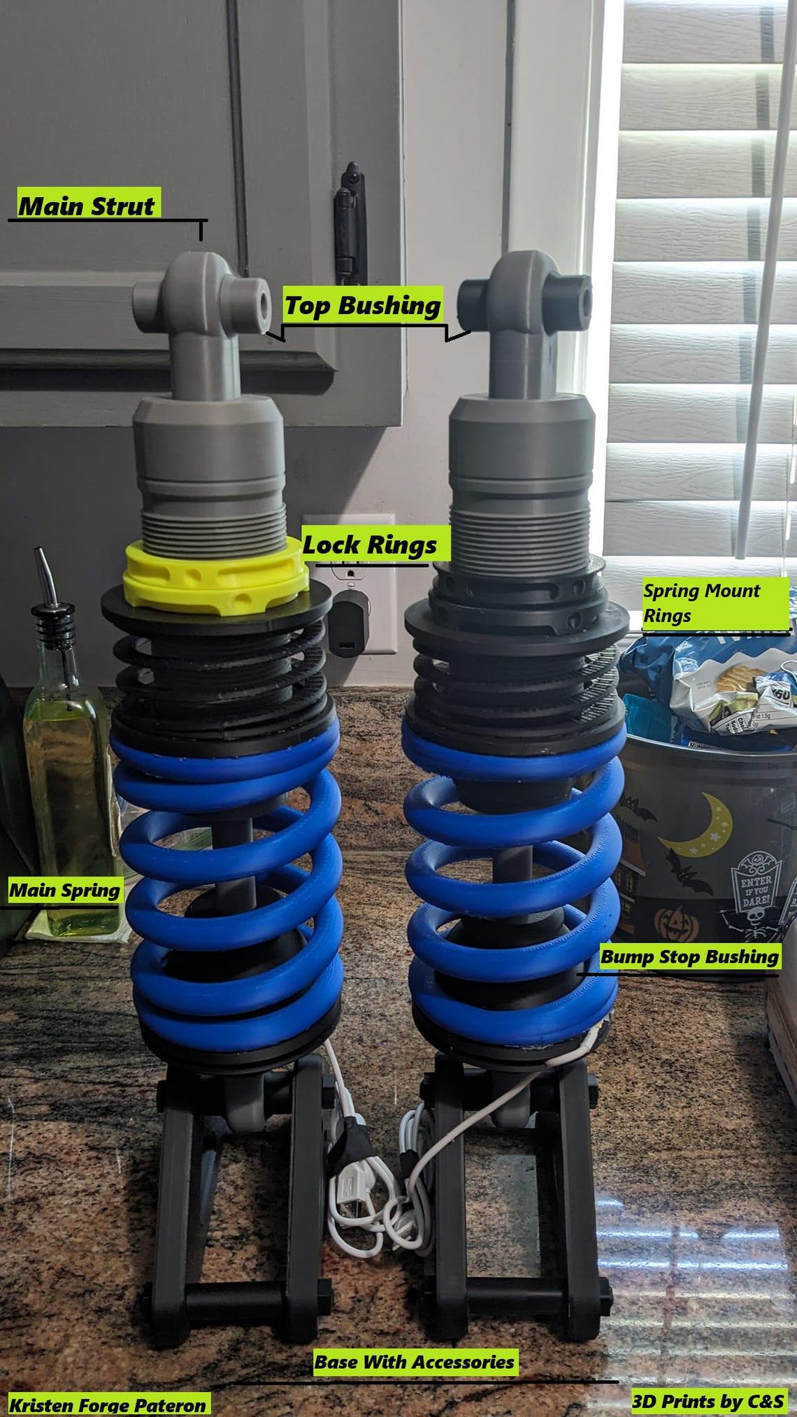 3D Printed Coilover Shock Light - Etsy