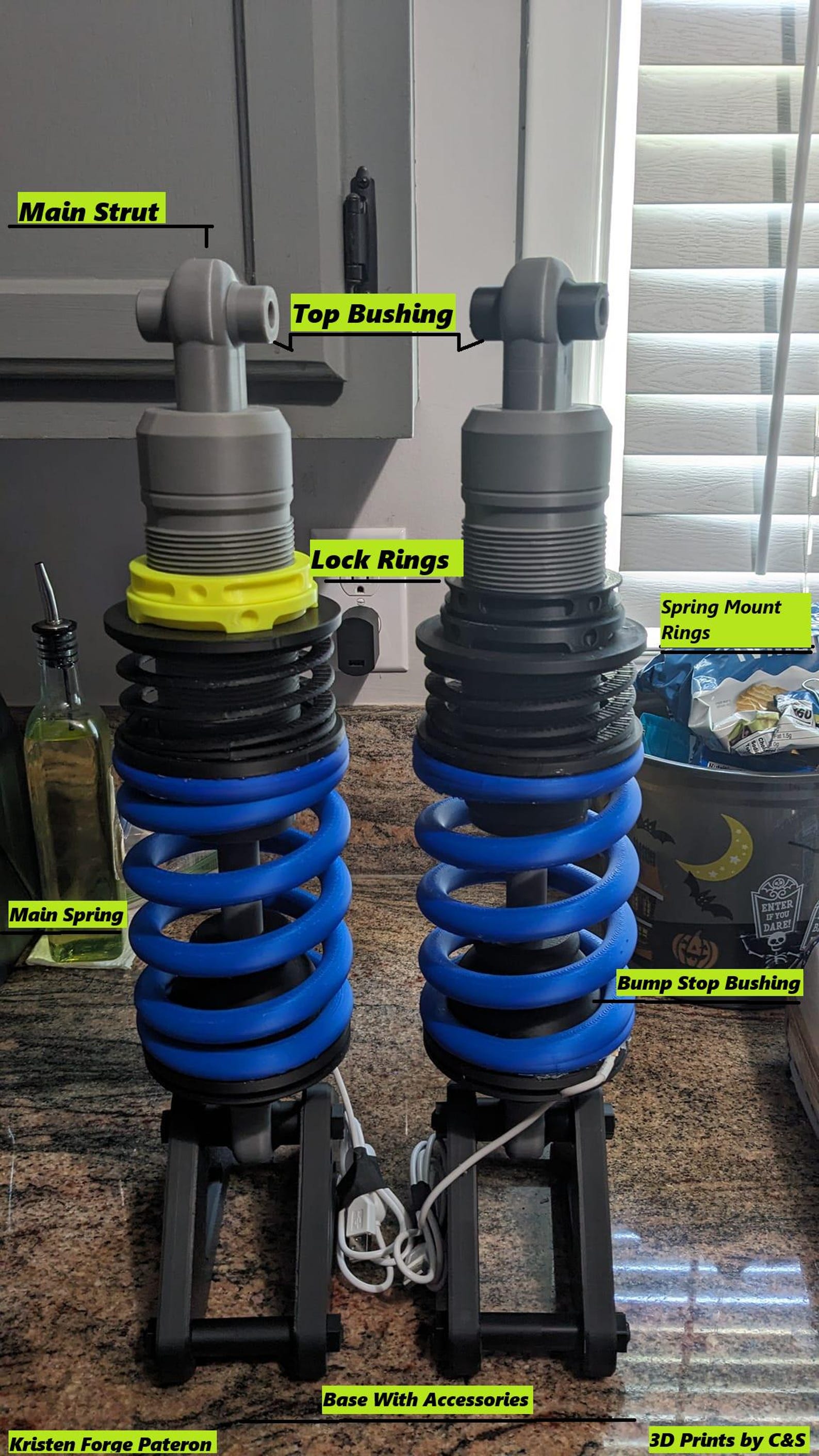 3D Printed Coilover Shock Light - Etsy