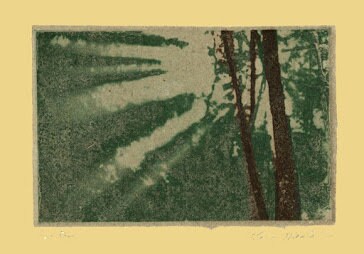 GOD RAYS Original Etching in 2 Colors With Handmade Paper - Etsy