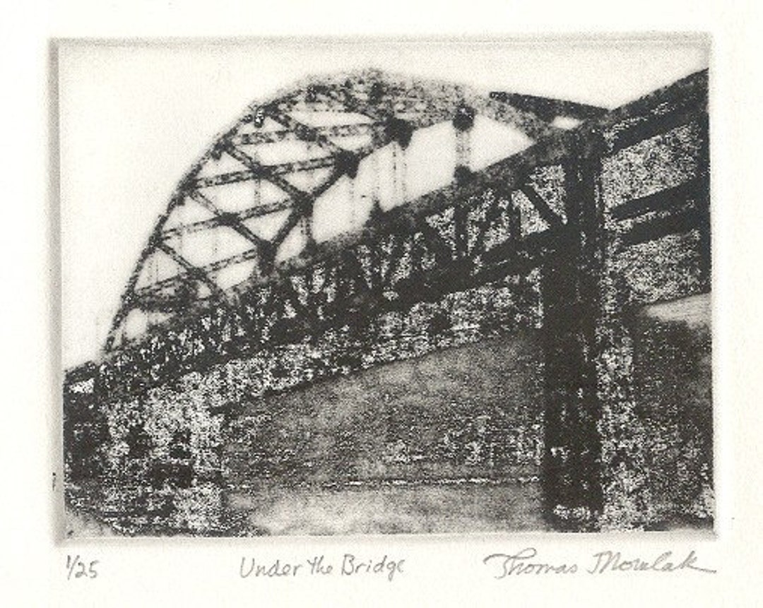 UNDER THE BRIDGE Etching of Pittsburgh - Etsy