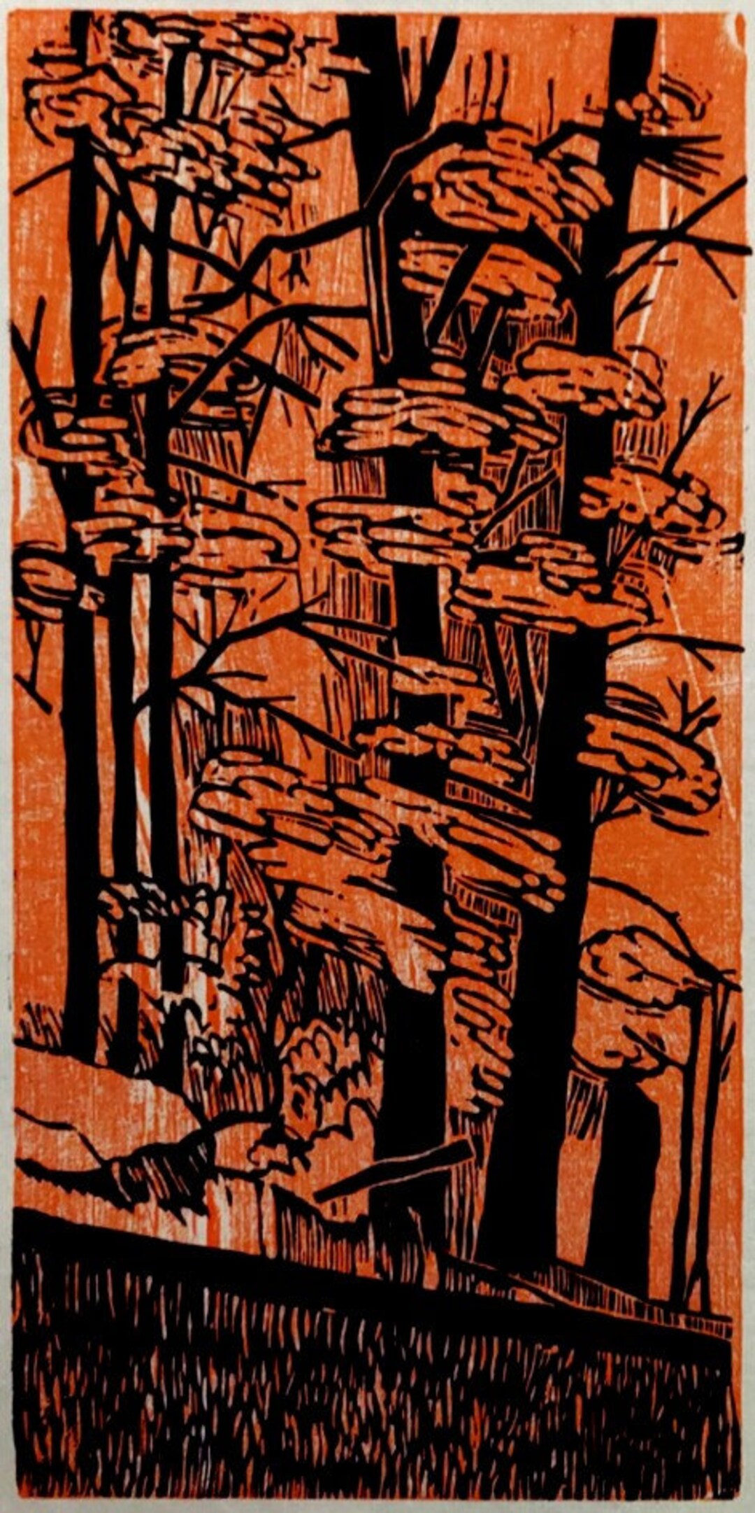 Blackwater Woods Original Woodcut Print in 2 Colors - Etsy