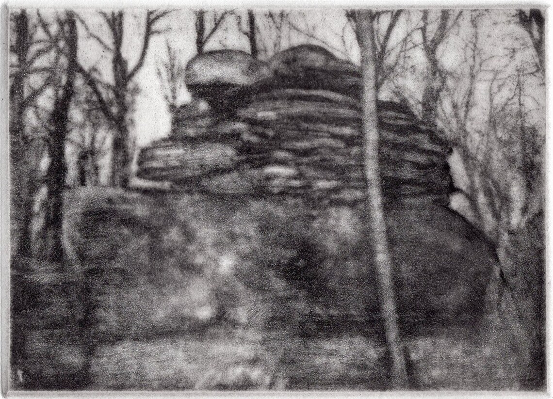 Laurel Ridge Rocks, Etching 2019 - Etsy