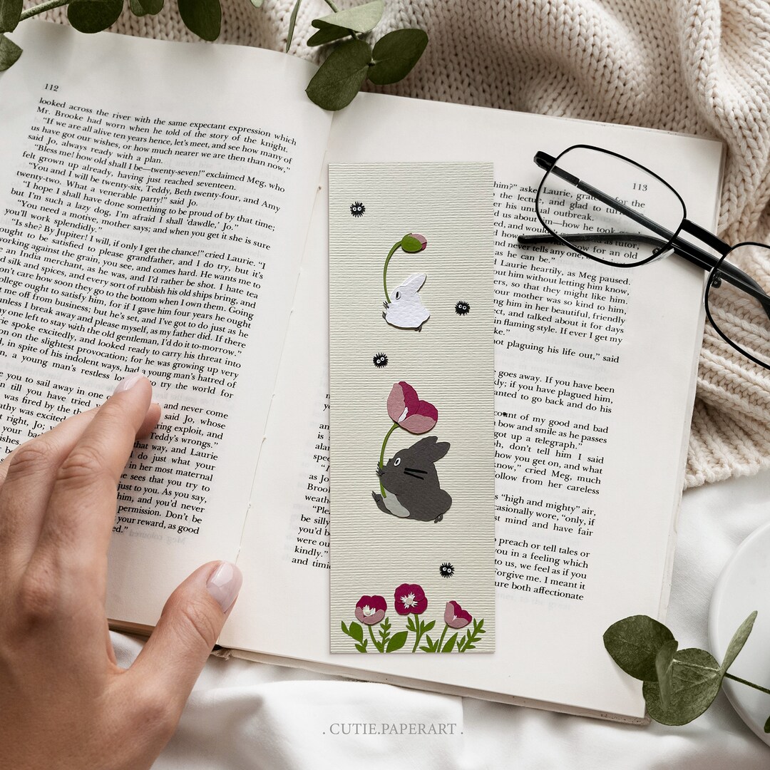Totoro Papercut Bookmark, Ghibli Fan Art, Handmade Paper Art, Original ...