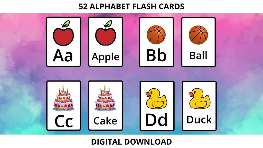 ABC Flashcards | Alphabet Flashcards | Homeschool Printable | A-Z Cards ...