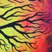 Tree of Life, 18x24, Fire, Original Painting, Wall Decor, Tree Painting ...
