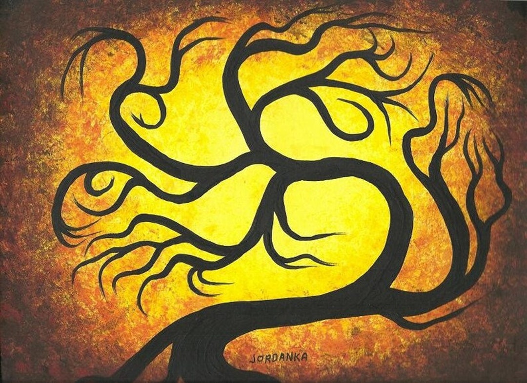 Wall Art, Willow Tree, Tree Art, Home Decor, Original Acrylic Painting ...