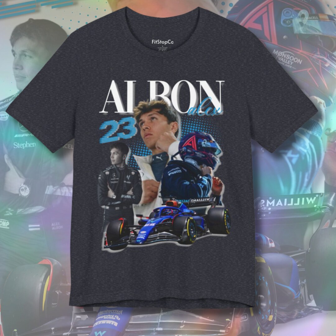 Alex Albon F1 Graphic Vintage Tee 2024 Racing Shirt, Motorsport ...