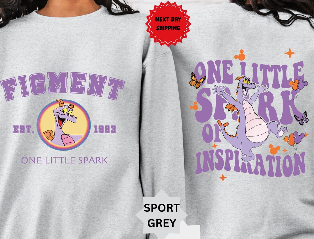 Disney Figment Sweatshirt, One Little Spark of Inspiration, Figment Est ...