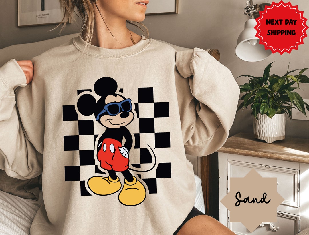 Mickey Mouse Checker Beach Sunglasses Hoodie, Mickey Kids Sweat, Youth ...