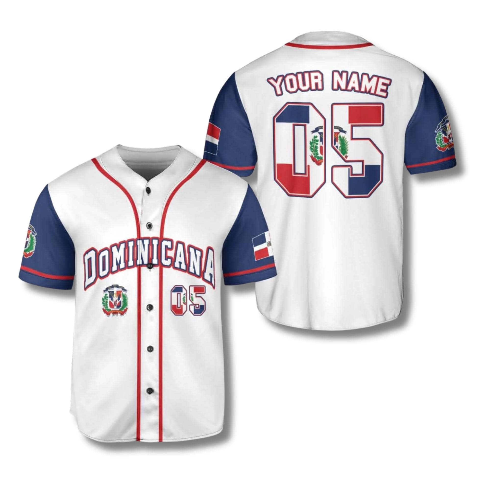 Personalized Dominican Republic Baseball Jersey, Custom Name & Number ...