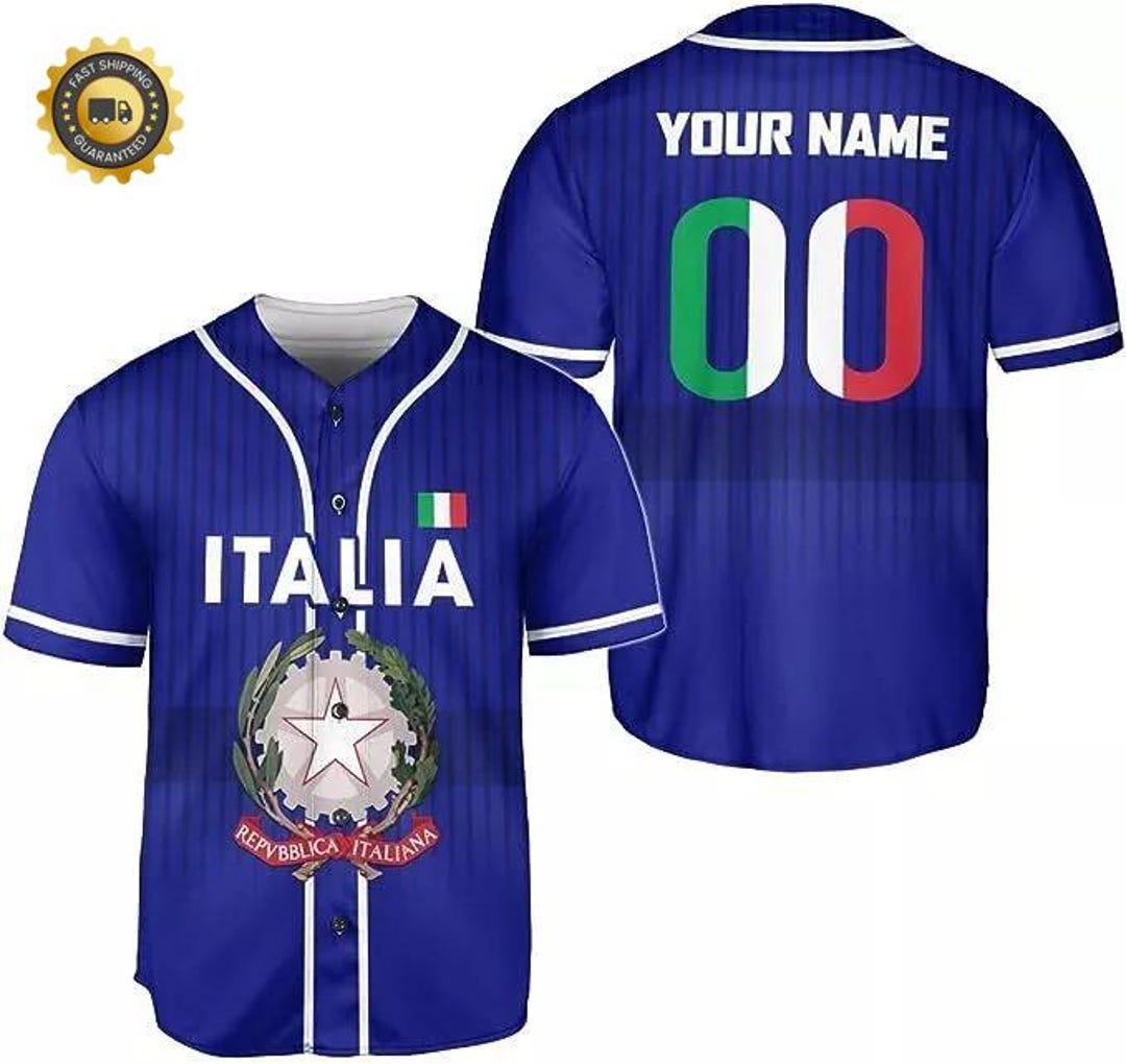 Personalized Italia Baseball Jersey, Italian Shirts for Men - Etsy