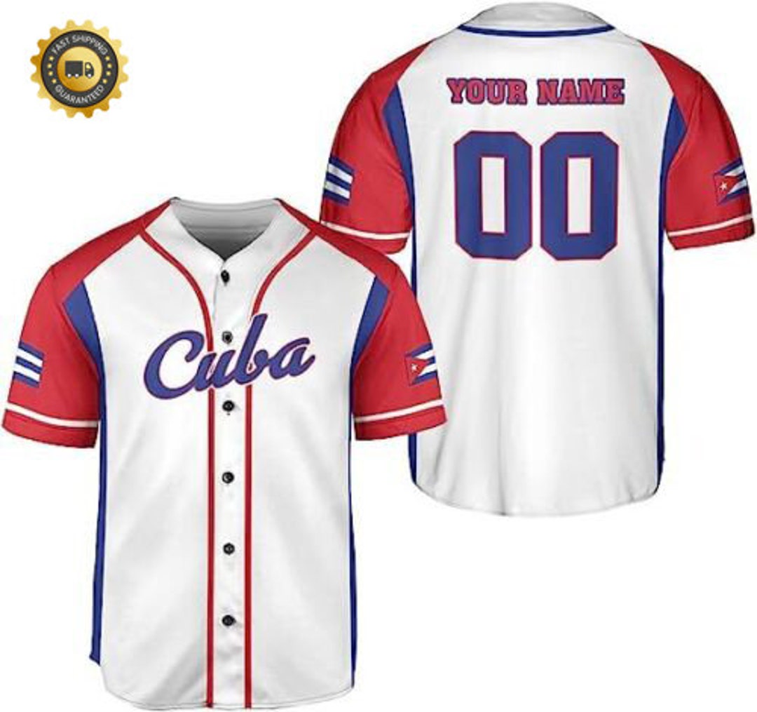 Personalized Cuba Flag Baseball Jersey Shirt - Etsy