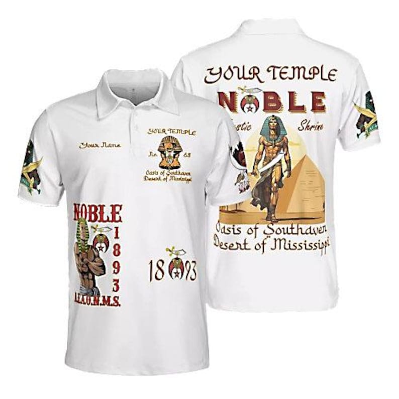 Shriners Noble Polo - Masonic Shrine Temple Shirt - Freemason Polo for ...