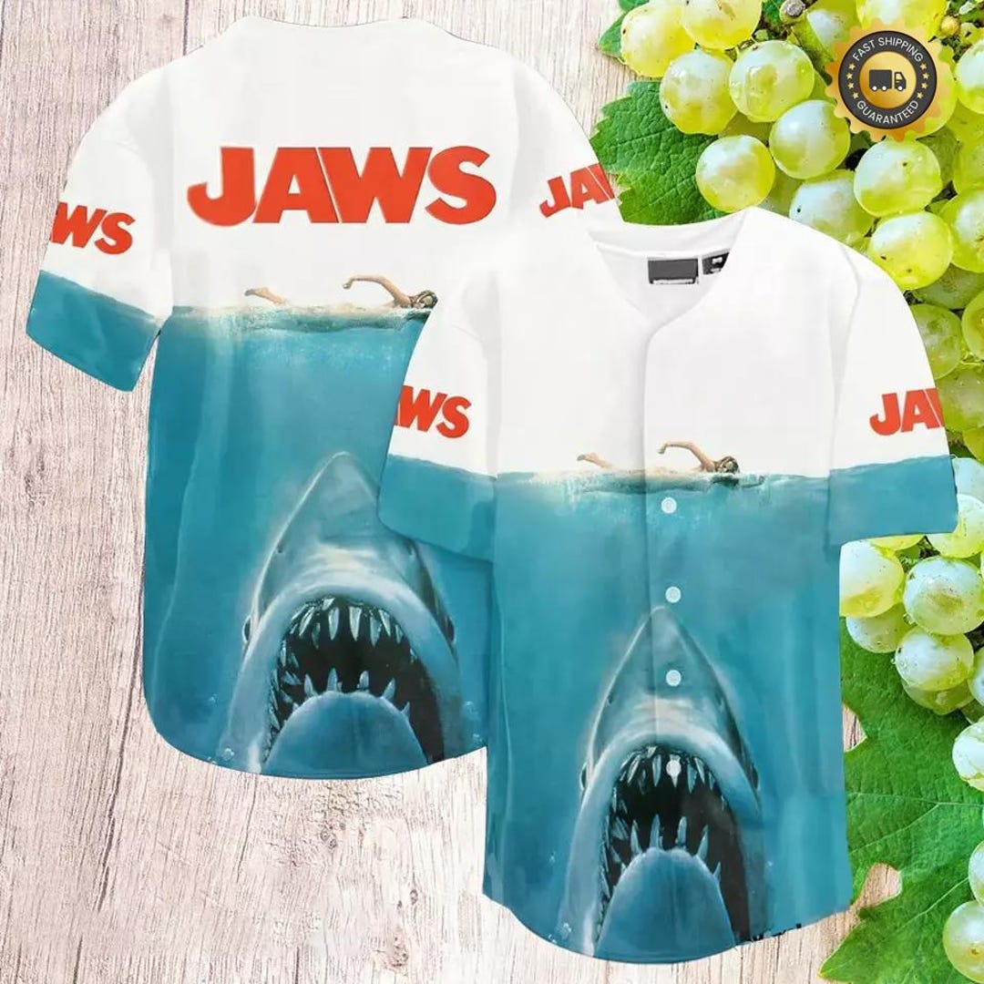 Jaws Movie Baseball Jersey: Full Print Unisex Shirt - Etsy