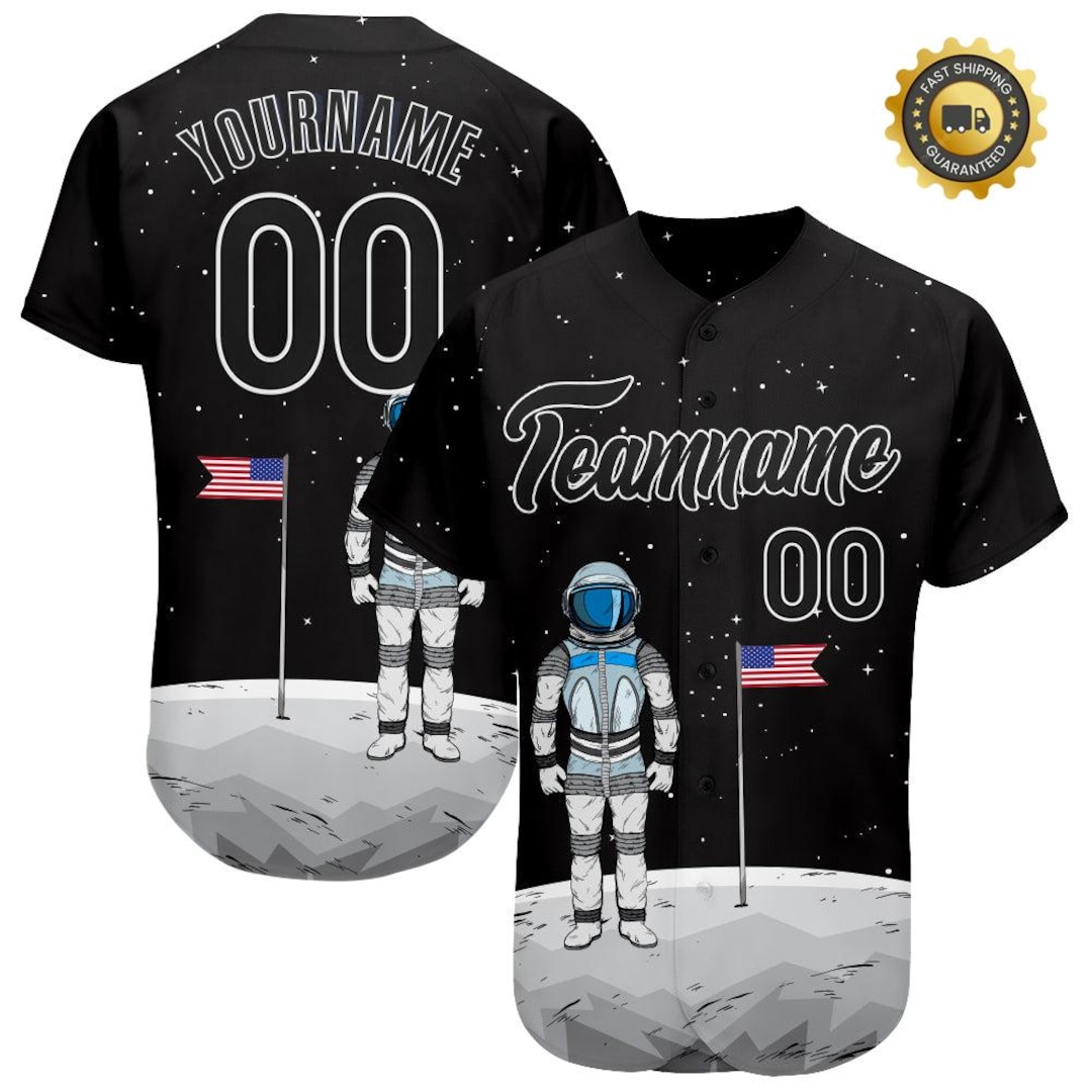 Custom Astronaut Space Baseball Jersey - Personalized Name & Team ...