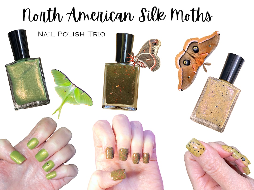 North American Silk Moths Nail Polish Collection - Etsy