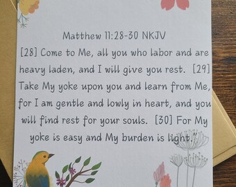 MATTHEW 11:28-30 KJV Printable (8.5 X 11 “• A4 Size) - Etsy