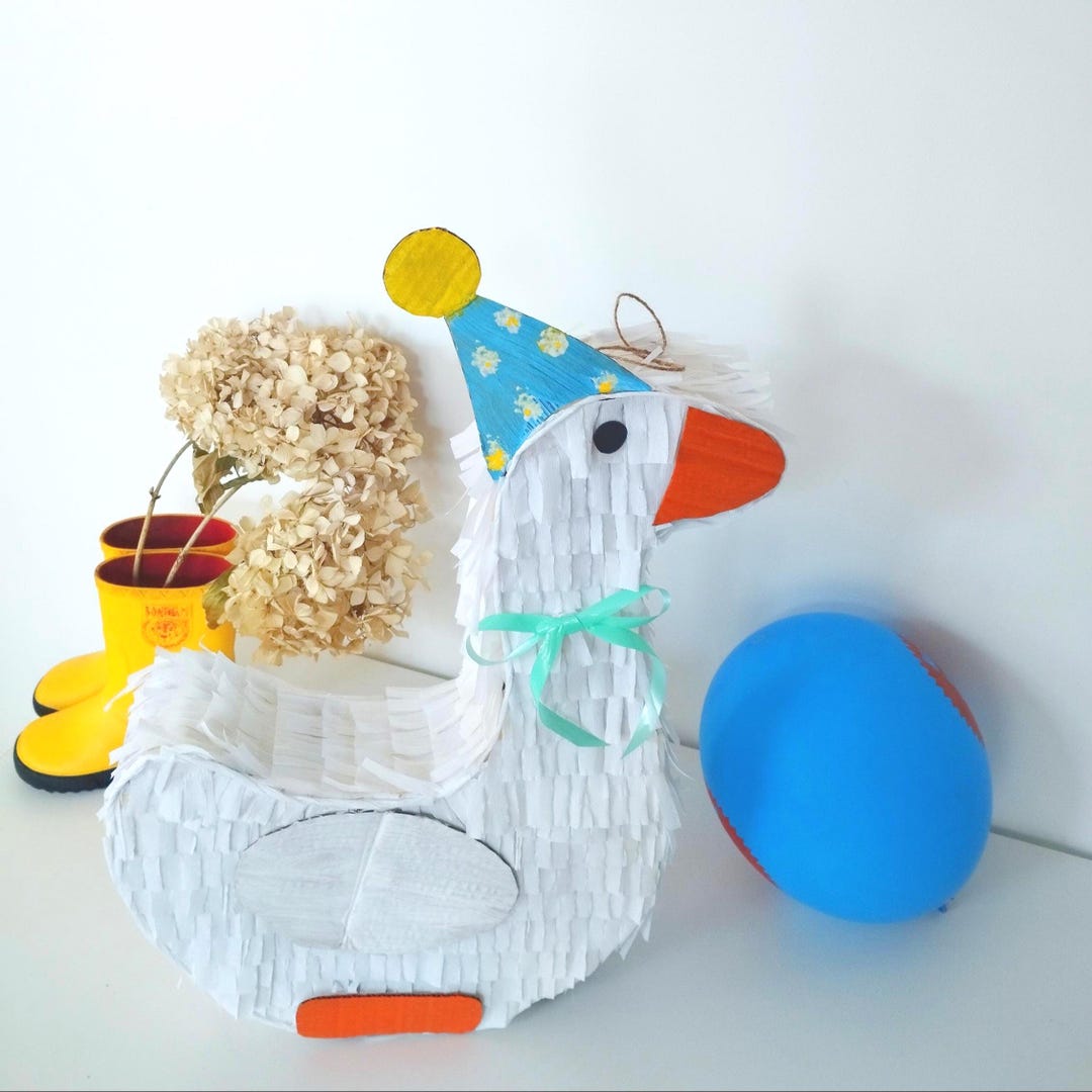 First Birthday Goose Piñata – One Theme, Personalized, Handmade ...