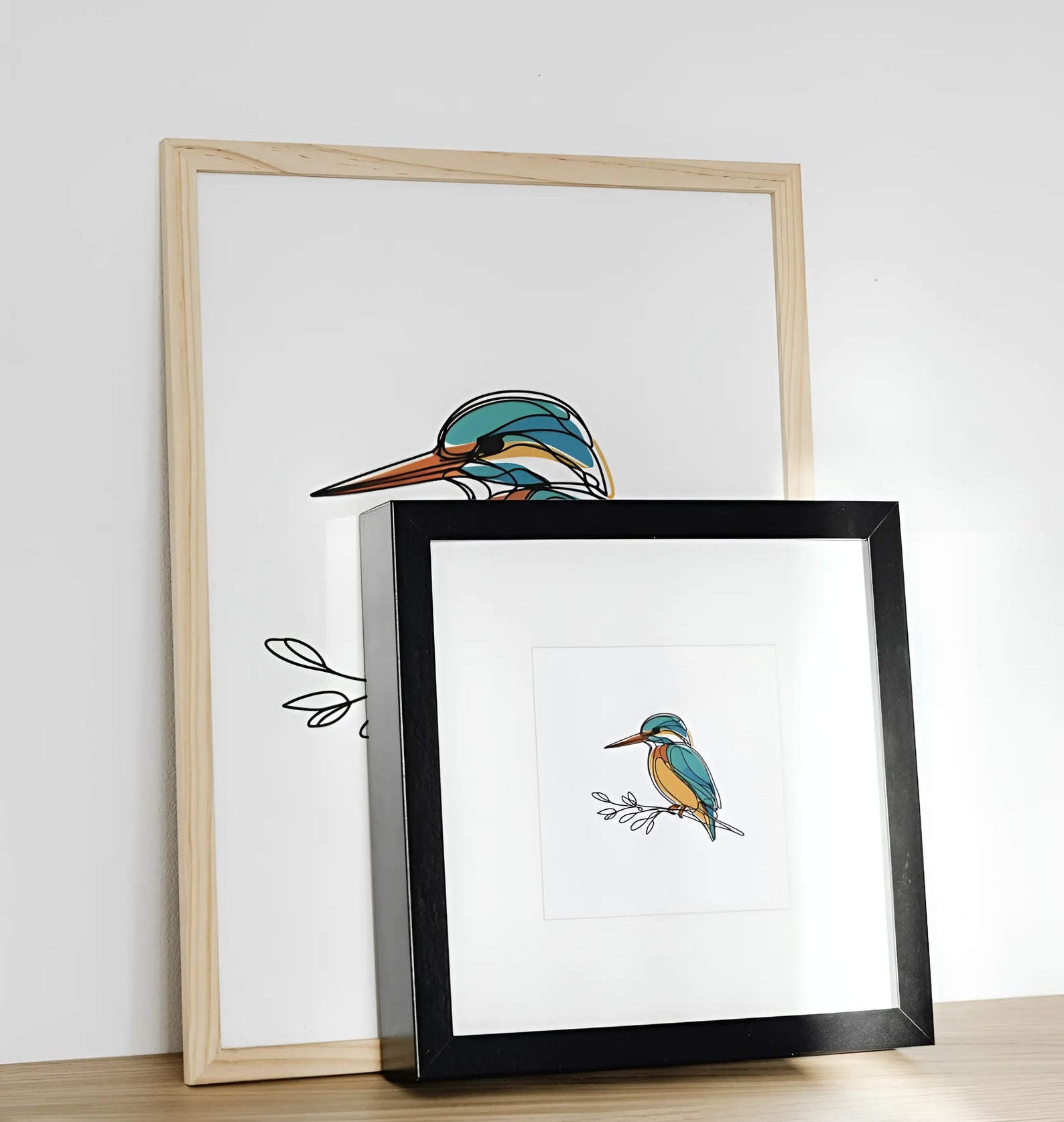 Kingfisher Art Print | Kingfisher | Line Drawing | Minimalist ...
