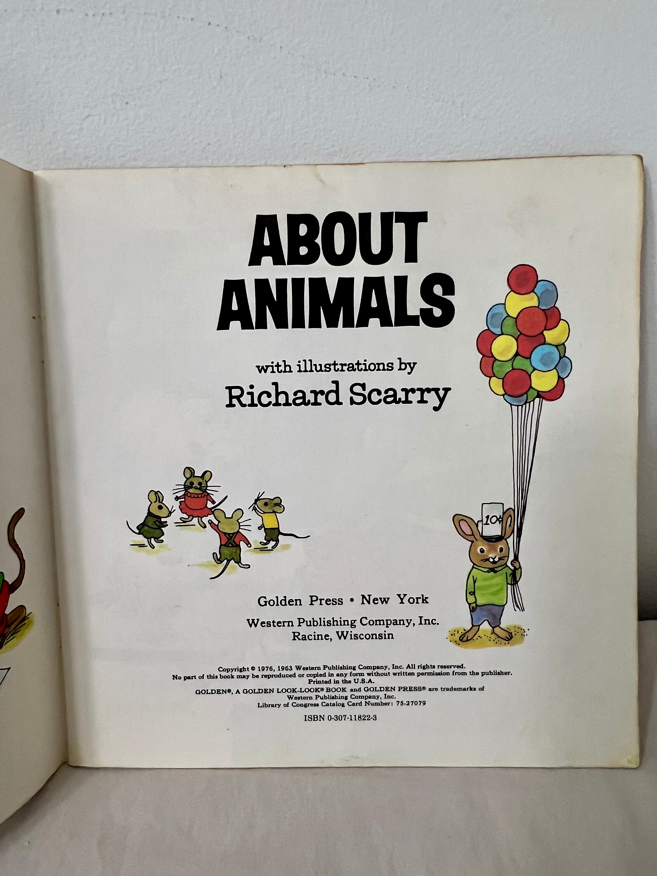 1976 Children’s Book About Animals With Illustrations by Richard Scarry ...