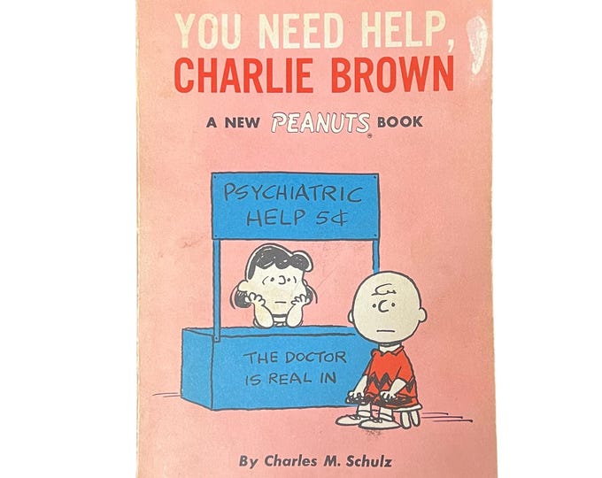 Peanuts You Need Help, Charlie Brown Softcover 1967 Book by Charles M ...