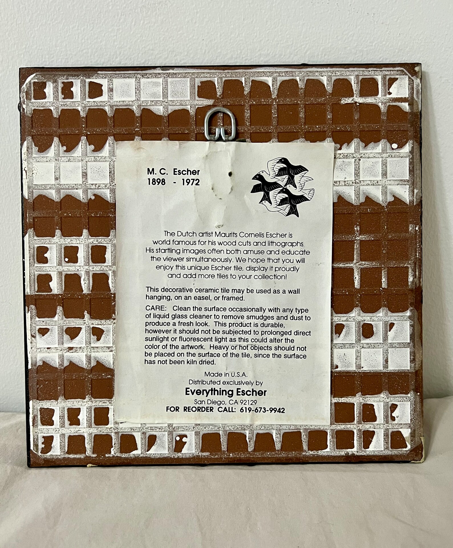 M.C. Escher Rippled Surface Tile, Wall Hanging - Etsy