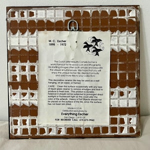 M.C. Escher Rippled Surface Tile, Wall Hanging - Etsy