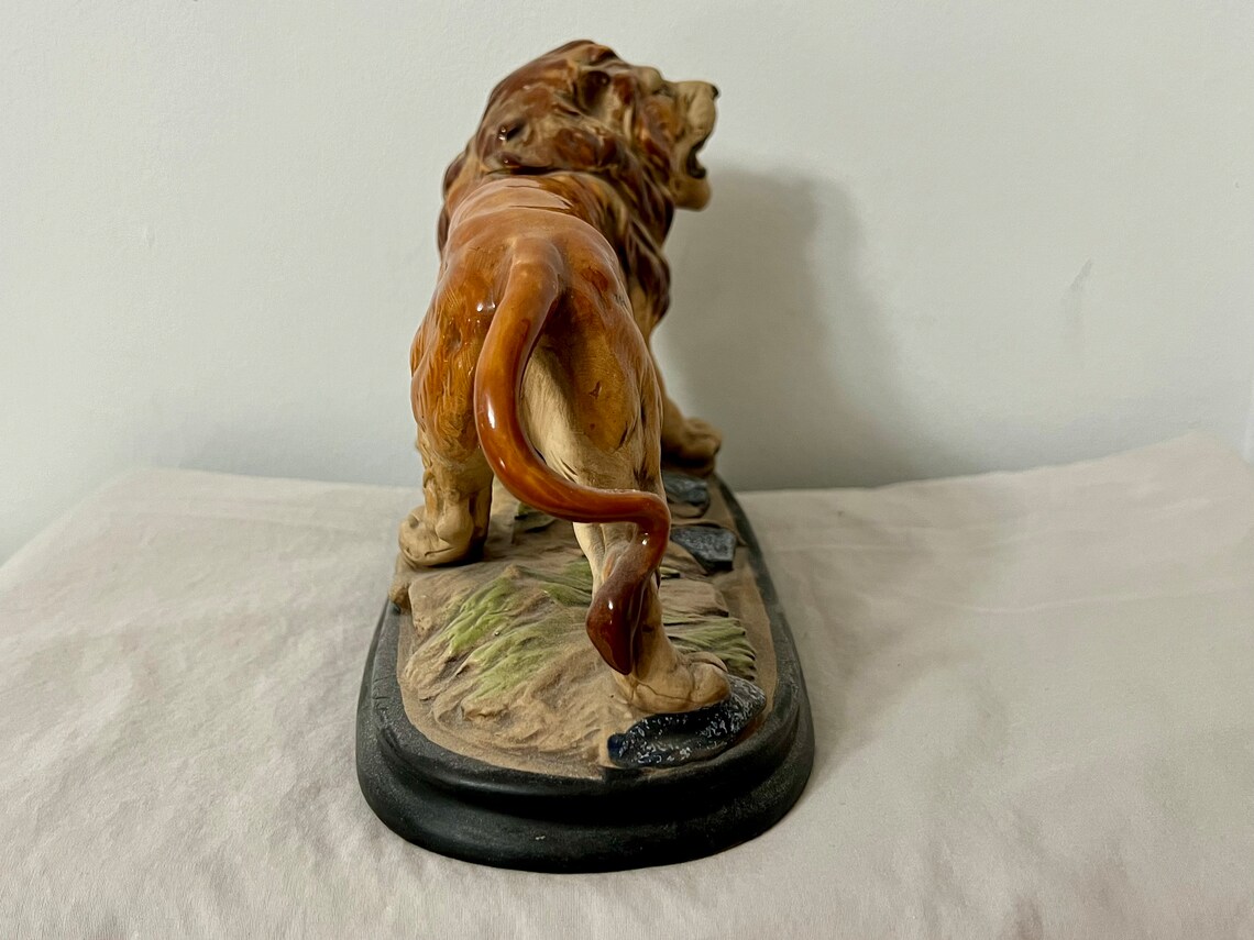 Enesco Ceramic Lion Statue Vintage Figure 1970s Rare - Etsy