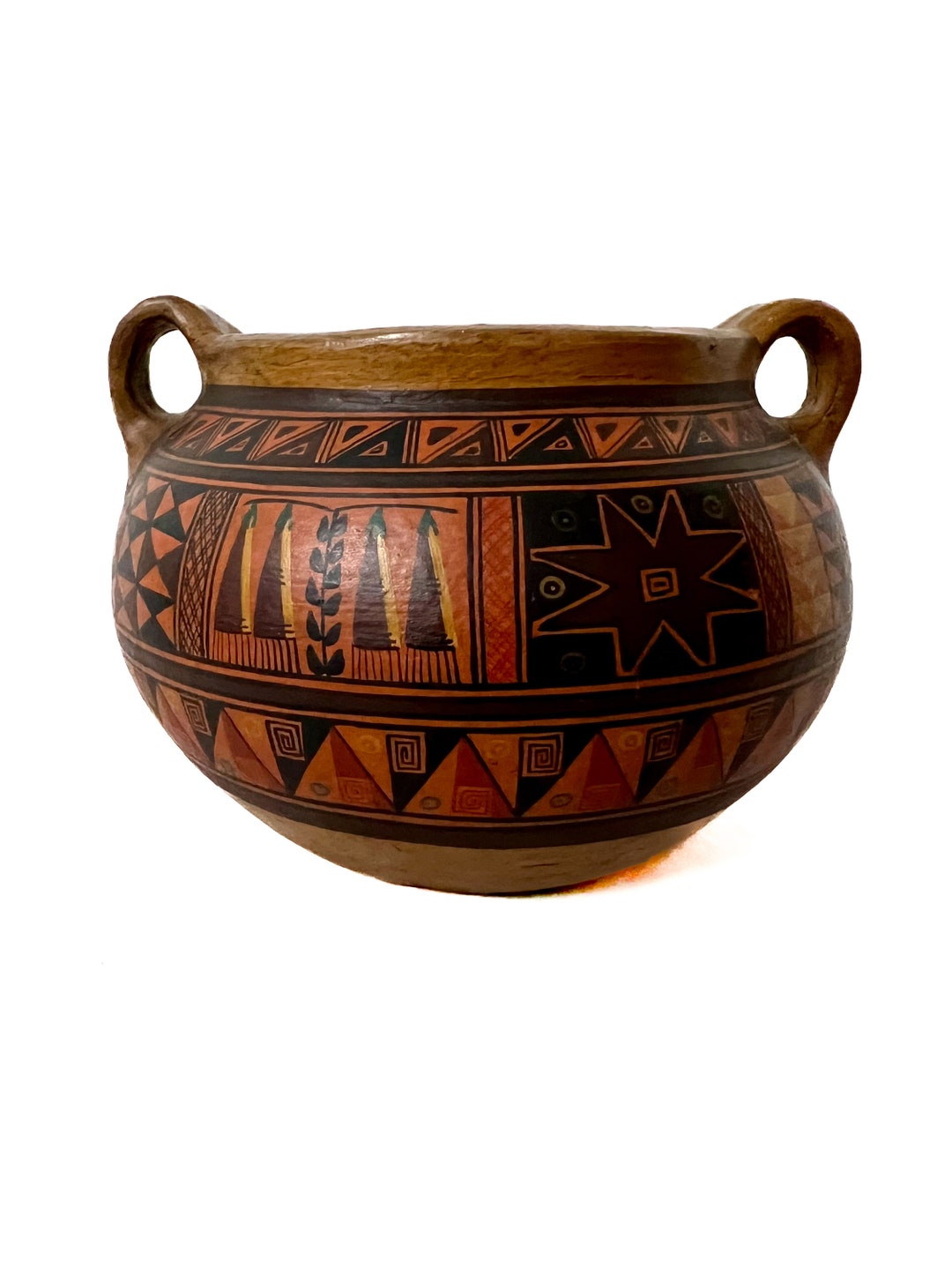Peruvian Pottery Bowl With Geometric Design Inspired by Architect ...