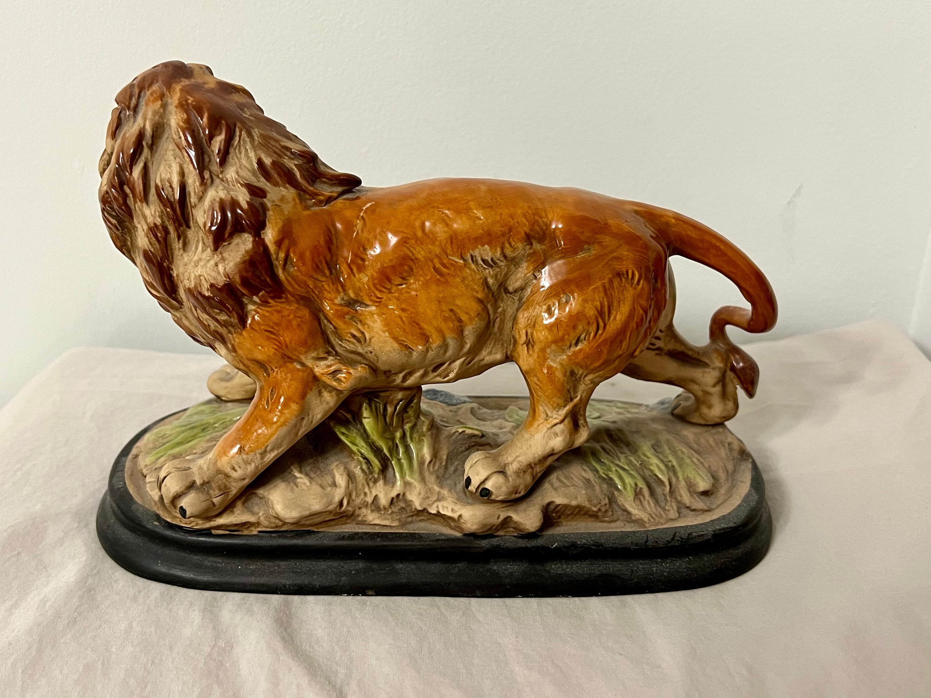 Enesco Ceramic Lion Statue Vintage Figure 1970s Rare - Etsy