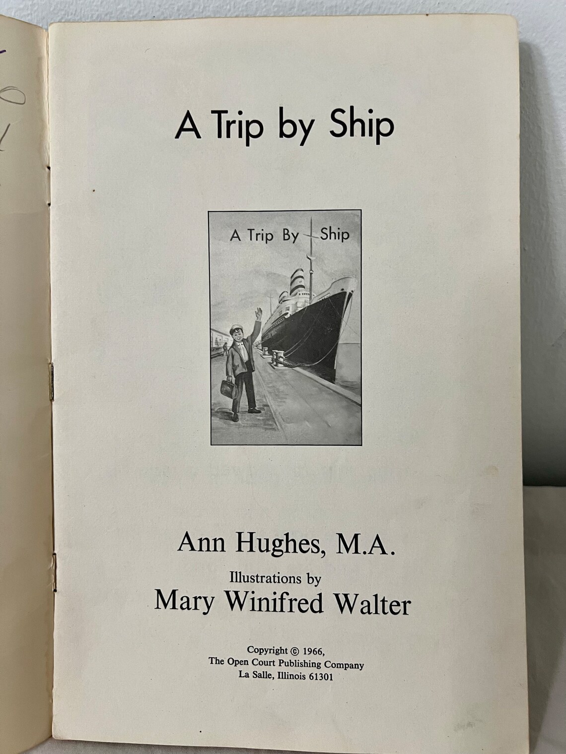 Rare 1966 Childrens Book A Trip by Ship by Ann Hughes, Illustrated by ...