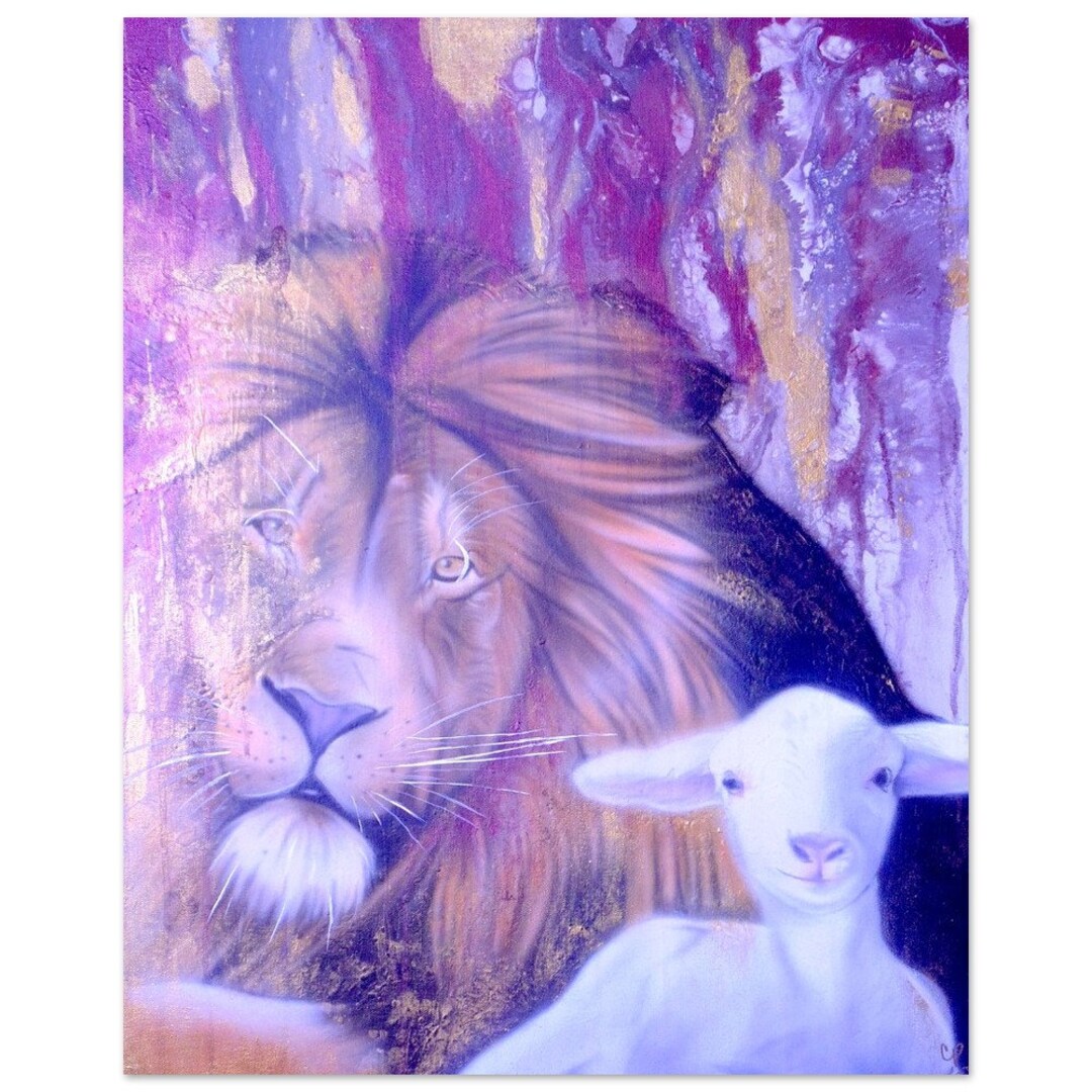 Lion and the Lamb Art Print - Etsy