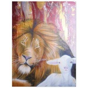 Lion and the Lamb Print - Etsy