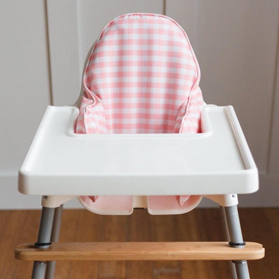 Pink Gingham Cushion Cover for IKEA Antilop Highchair - High Chair ...