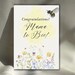 Printable Baby Shower Congratulations Card, Digital Download Bee Themed ...