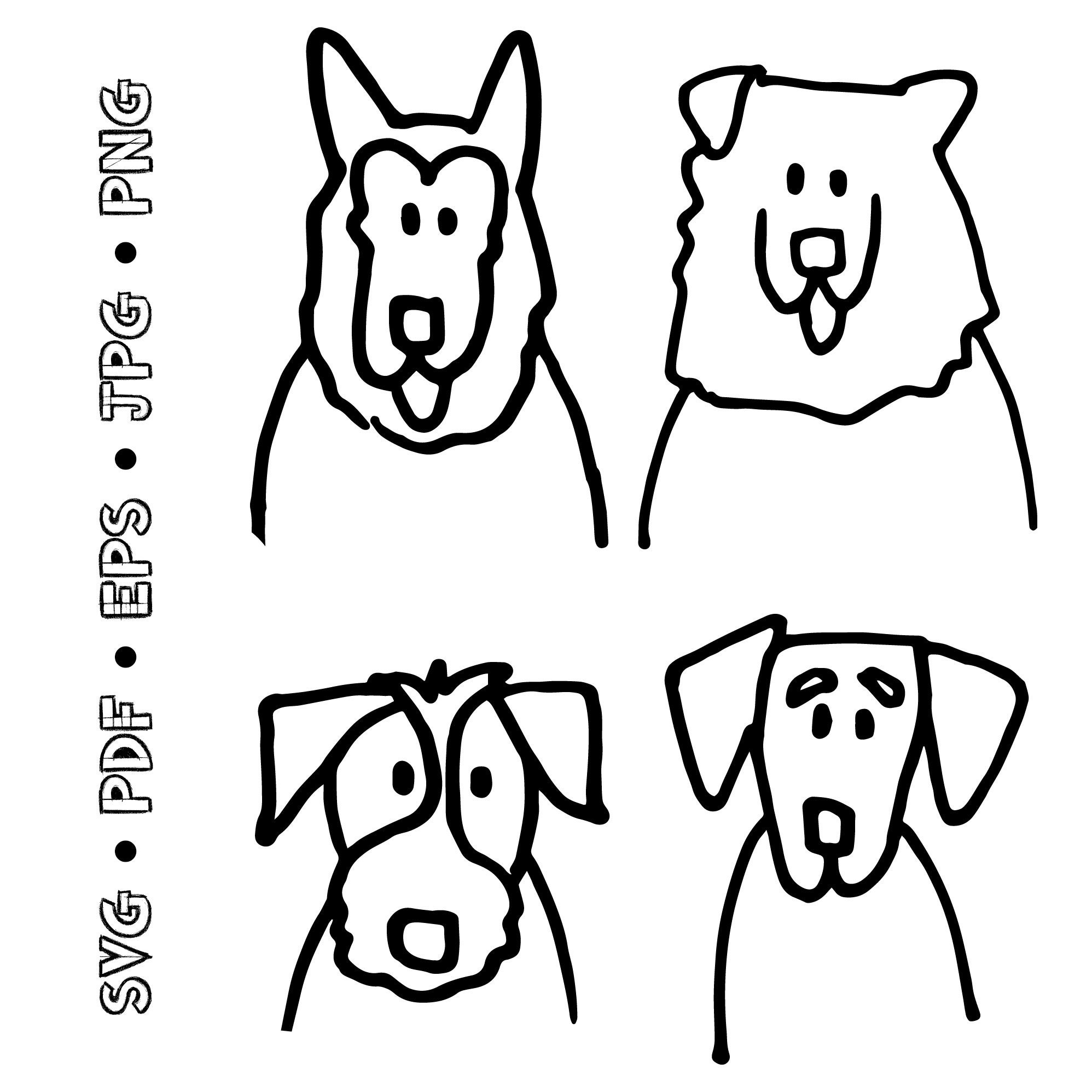 4 Dog Graphics SVG - Dog File SVG File - Dog PNG File - Cricut Download ...
