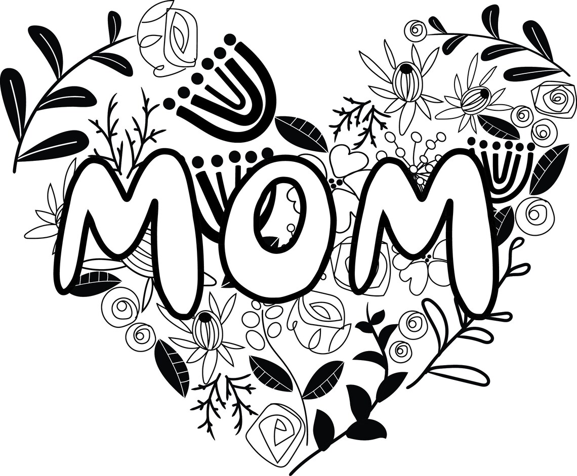 Mom Art - Mom Design - Mom Graphic - Mom Heart - PNG SVG JPG - Cricut ...