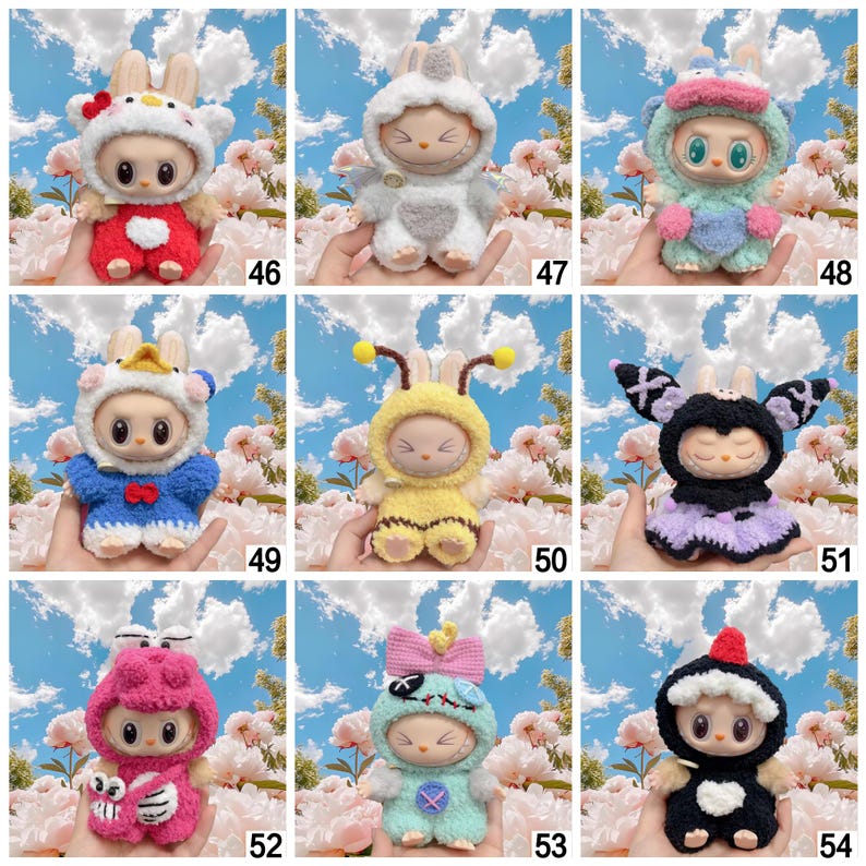 Crochet Labubu Clothes Labubu Outfit Labubu Costume - Etsy