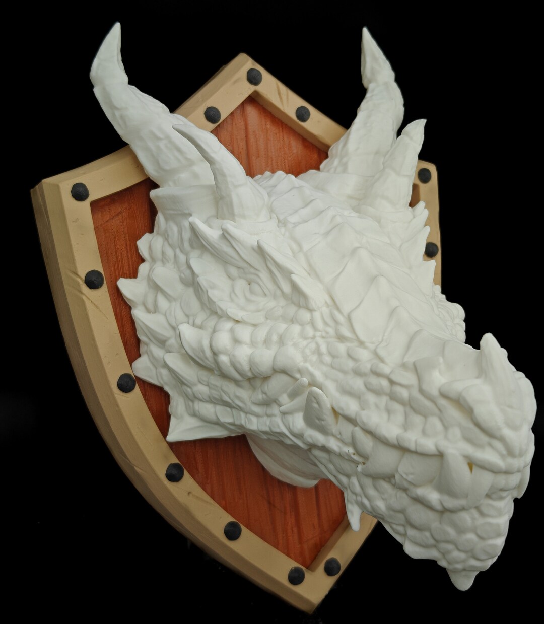 Dragon Head Wall Mount Trophy Dnd Decor Ready for Painting 3D Printed ...
