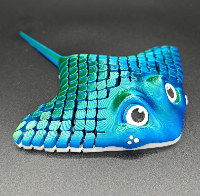 Manta Ray sting Ray 3D Printed Multicolor Fidget Toy & Stress Relief ...