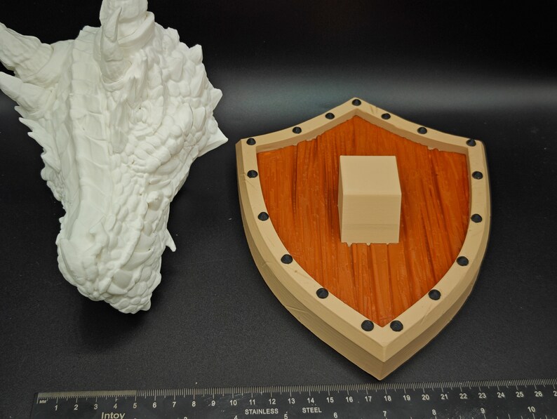 Dragon Head Wall Mount Trophy Dnd Decor Ready for Painting 3D Printed ...
