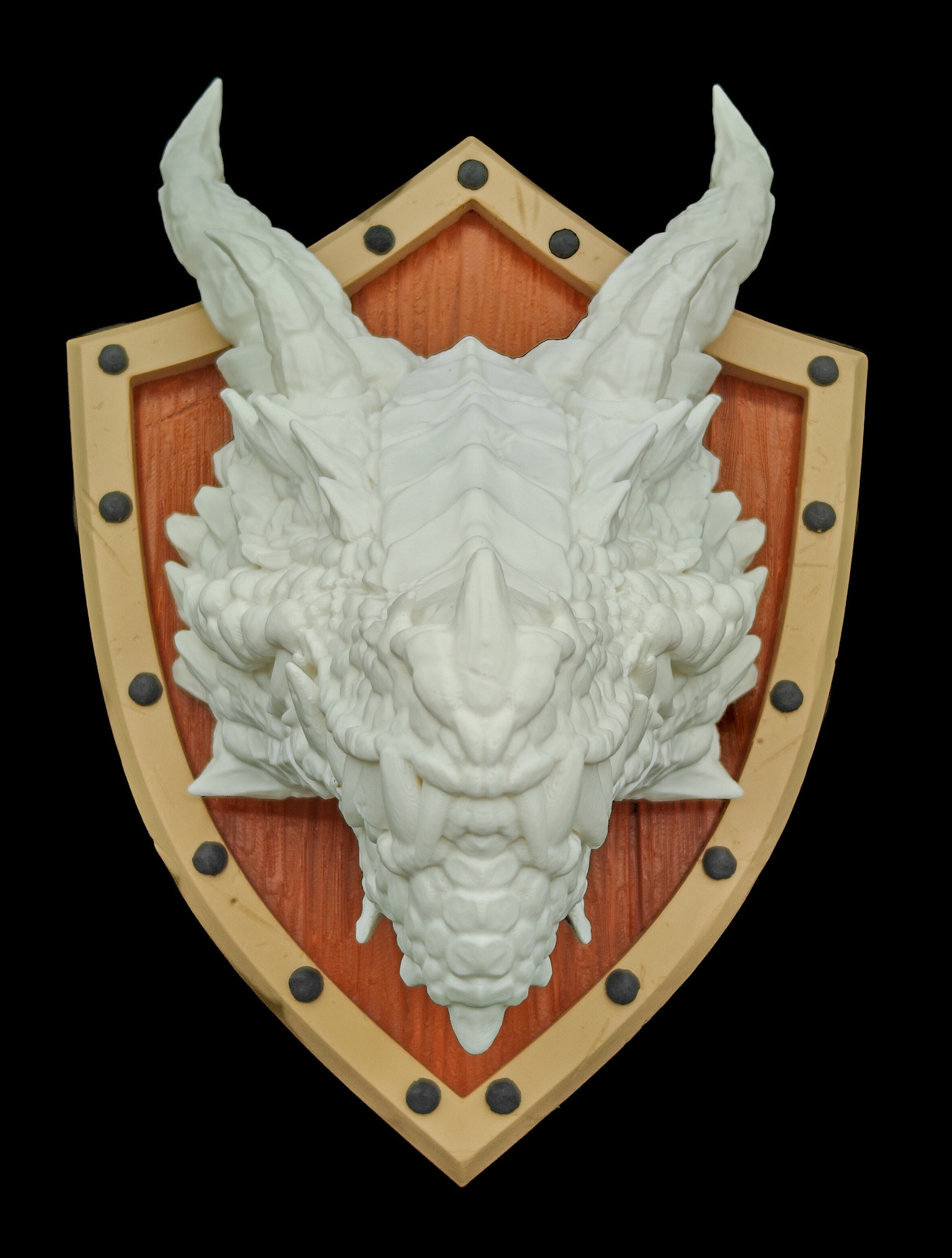 Dragon Head Wall Mount Trophy Dnd Decor Ready for Painting 3D Printed ...