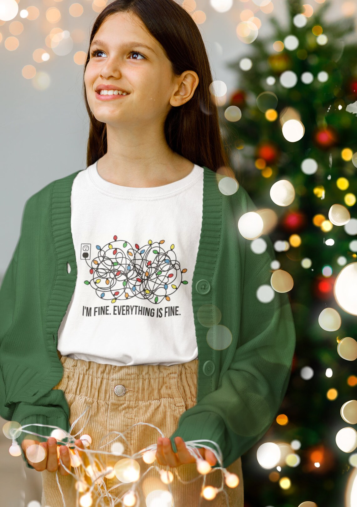 Christmas Heat Transfer String Christmas Lights Bulbs Colorful Full ...