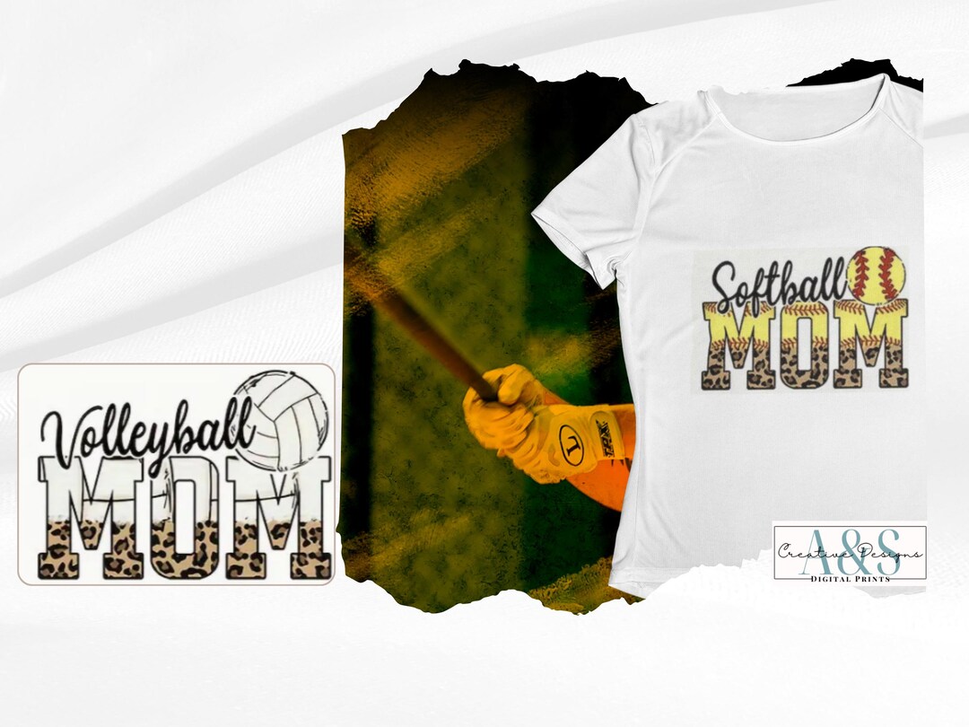 Softball-volleyball Heat Transfer | Bats | Sport | Uniforms | Mom ...