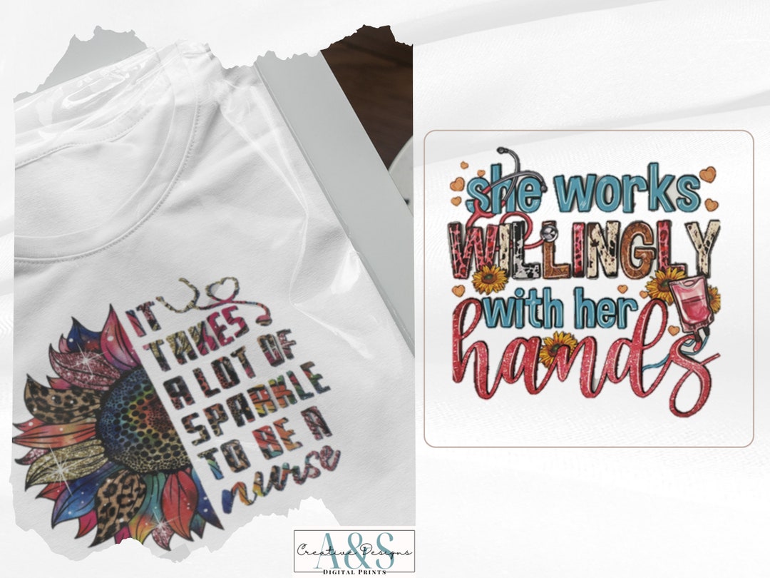 Nursing Heat Transfer | Nurse | Sunflower | Works With Her Hands ...