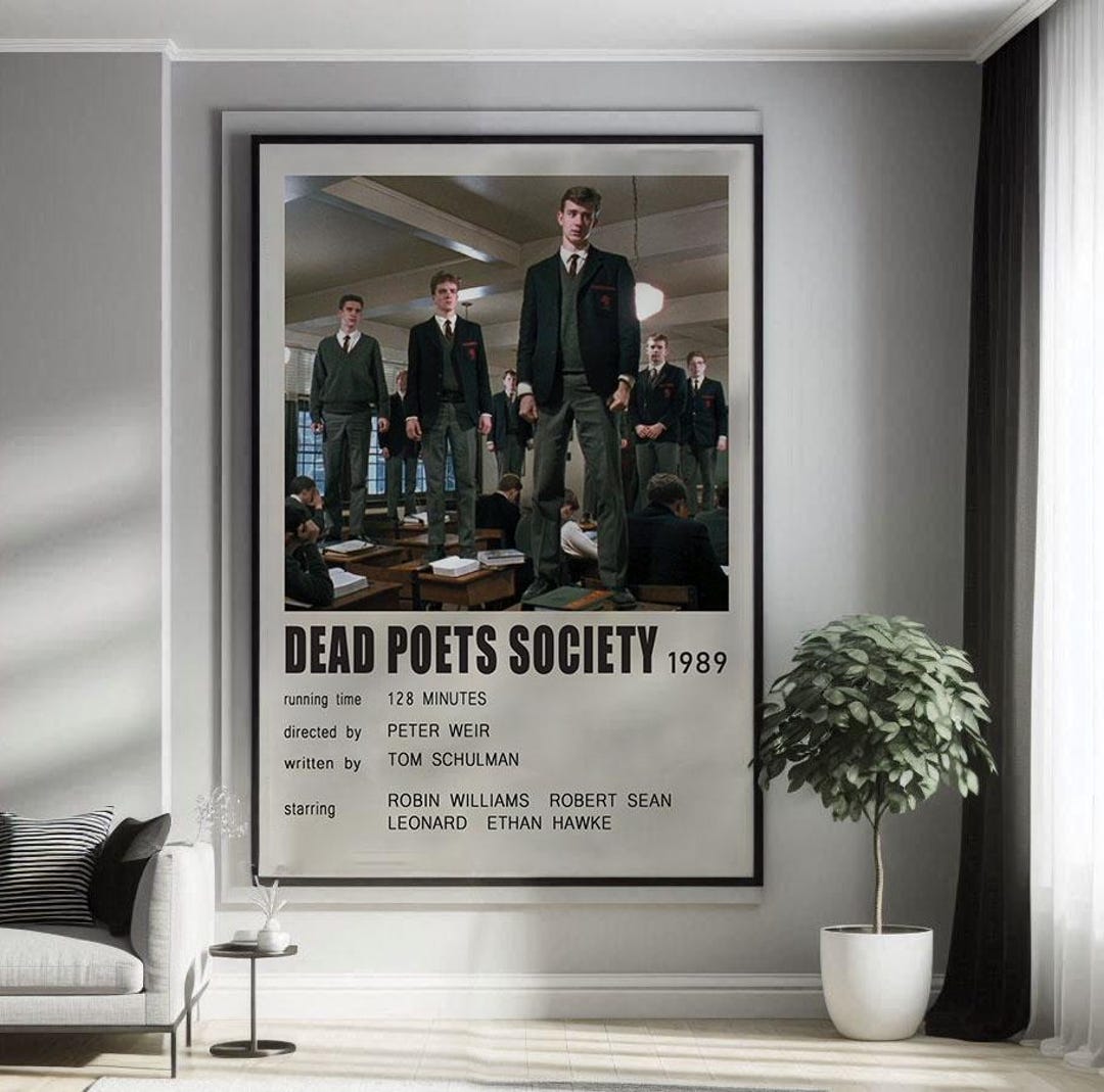 Dead Poets Society 1989 Movie Poster Canvas Poster Minimalist Poster ...