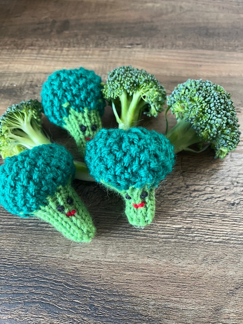 Broccoli Florets pixies Plush Toy Play Food Natural Plushies Handknit ...