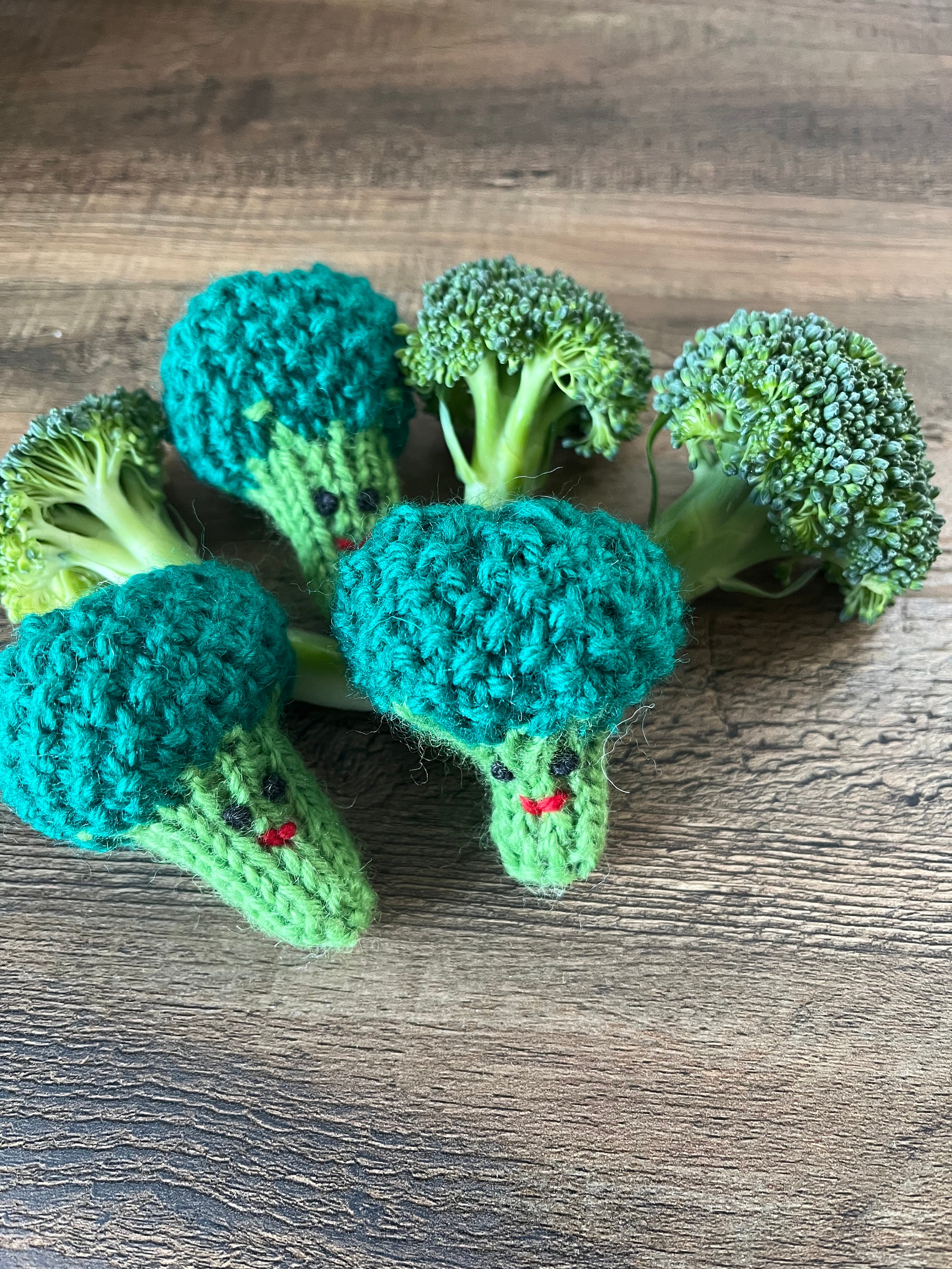 Broccoli Florets pixies Plush Toy Play Food Natural Plushies Handknit ...