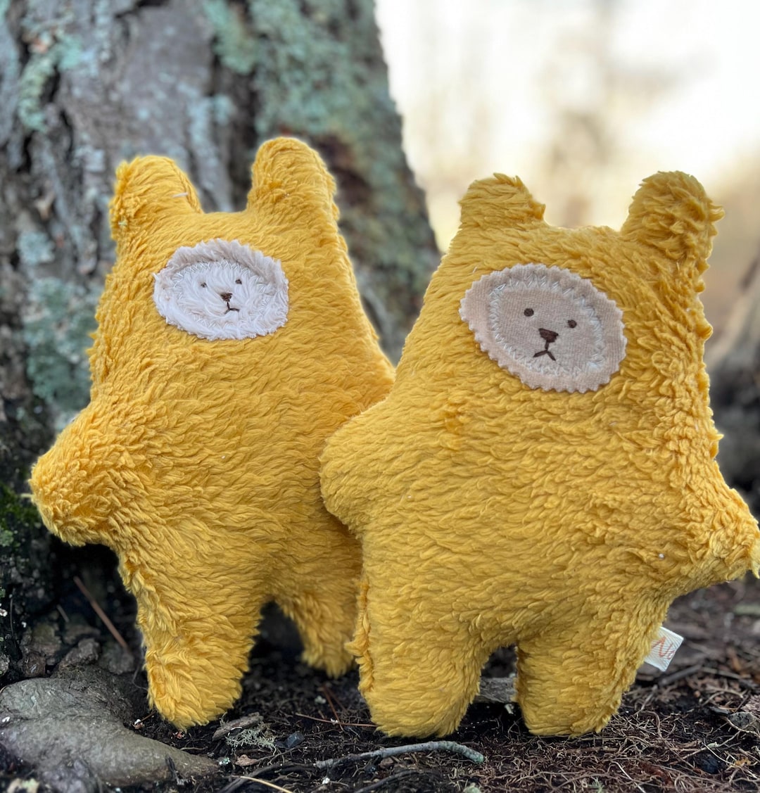 Teddy Bear Cub - Mister Grumpy - Mustard Plush _organic - Etsy