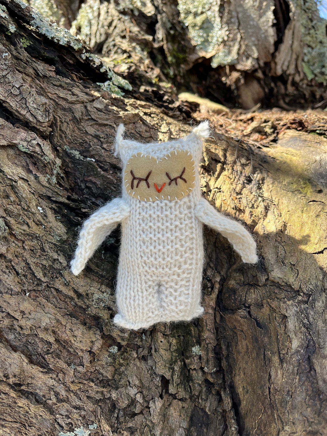 Handknit Wool Owl Stuffed Animal: Eco-friendly Plush Toy - Etsy
